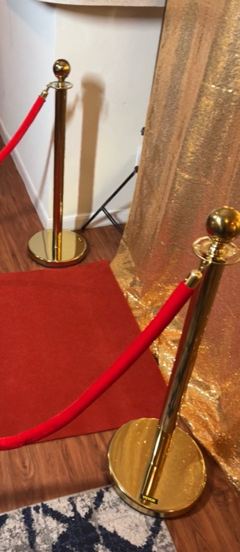Gold Stanchions with Red Ropes | Thank you for choosing Happy Eventing ...